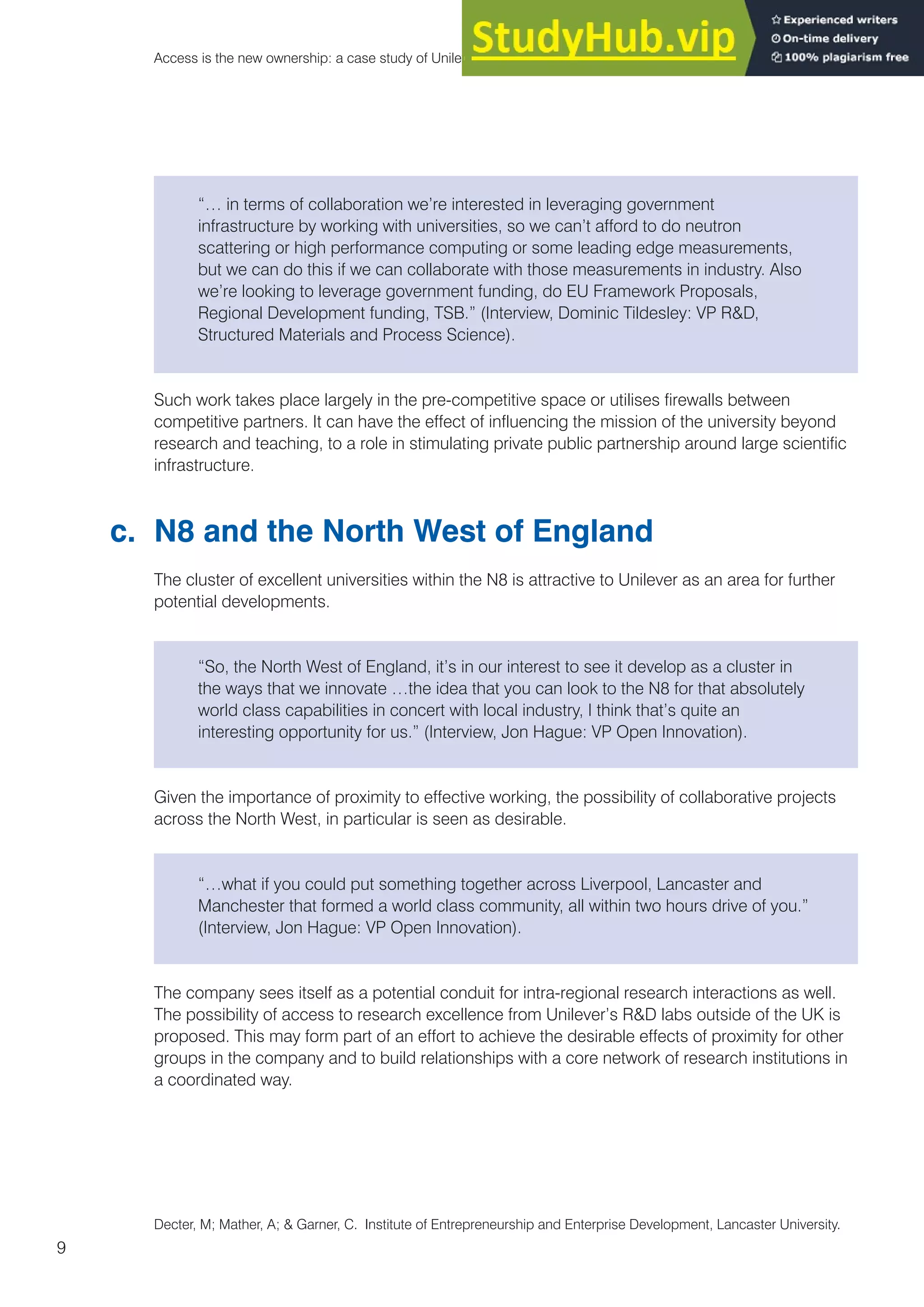 Access Is The New Ownership A Case Study Of Unilever S Approach To Open ...