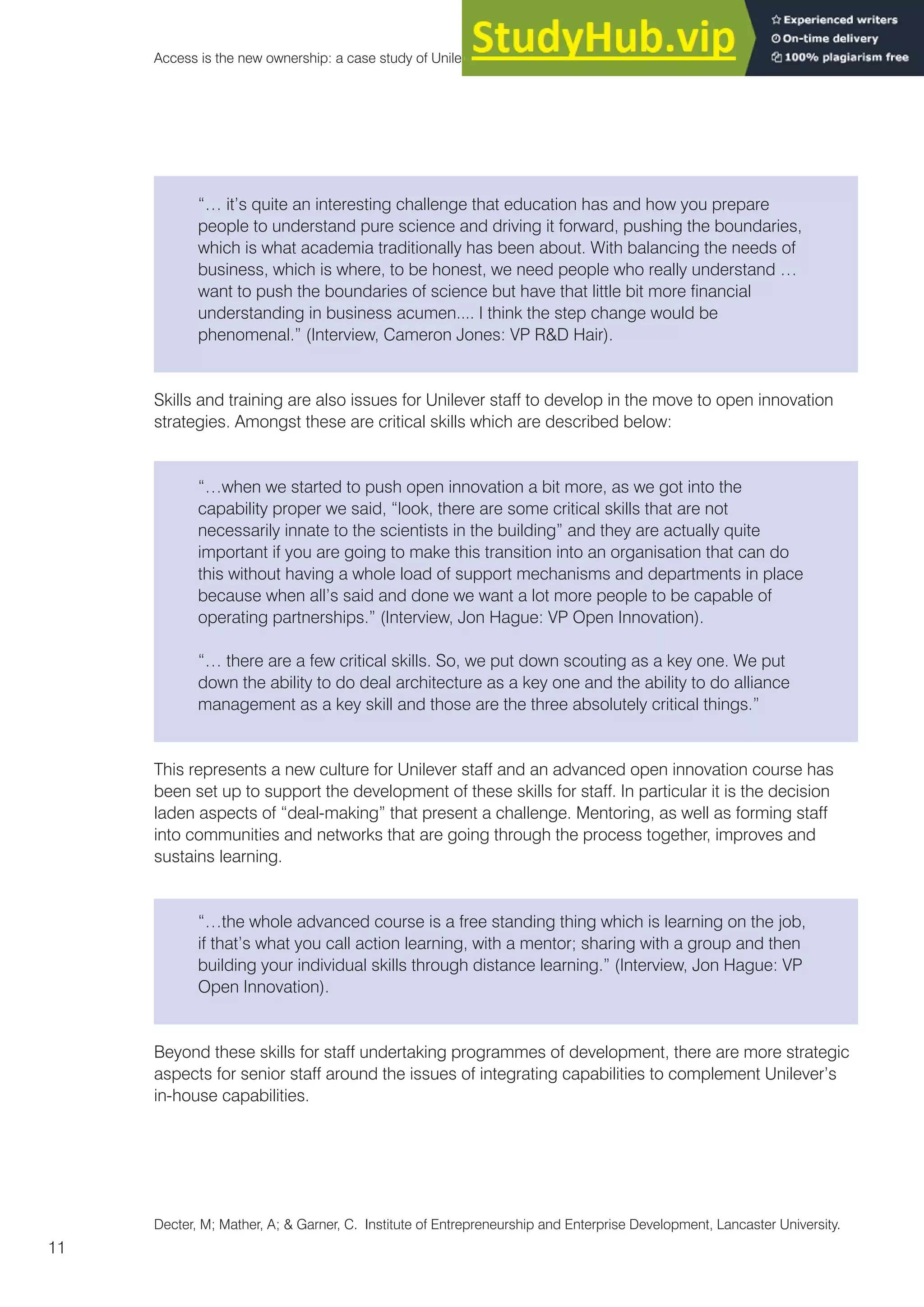Access Is The New Ownership A Case Study Of Unilever S Approach To Open ...