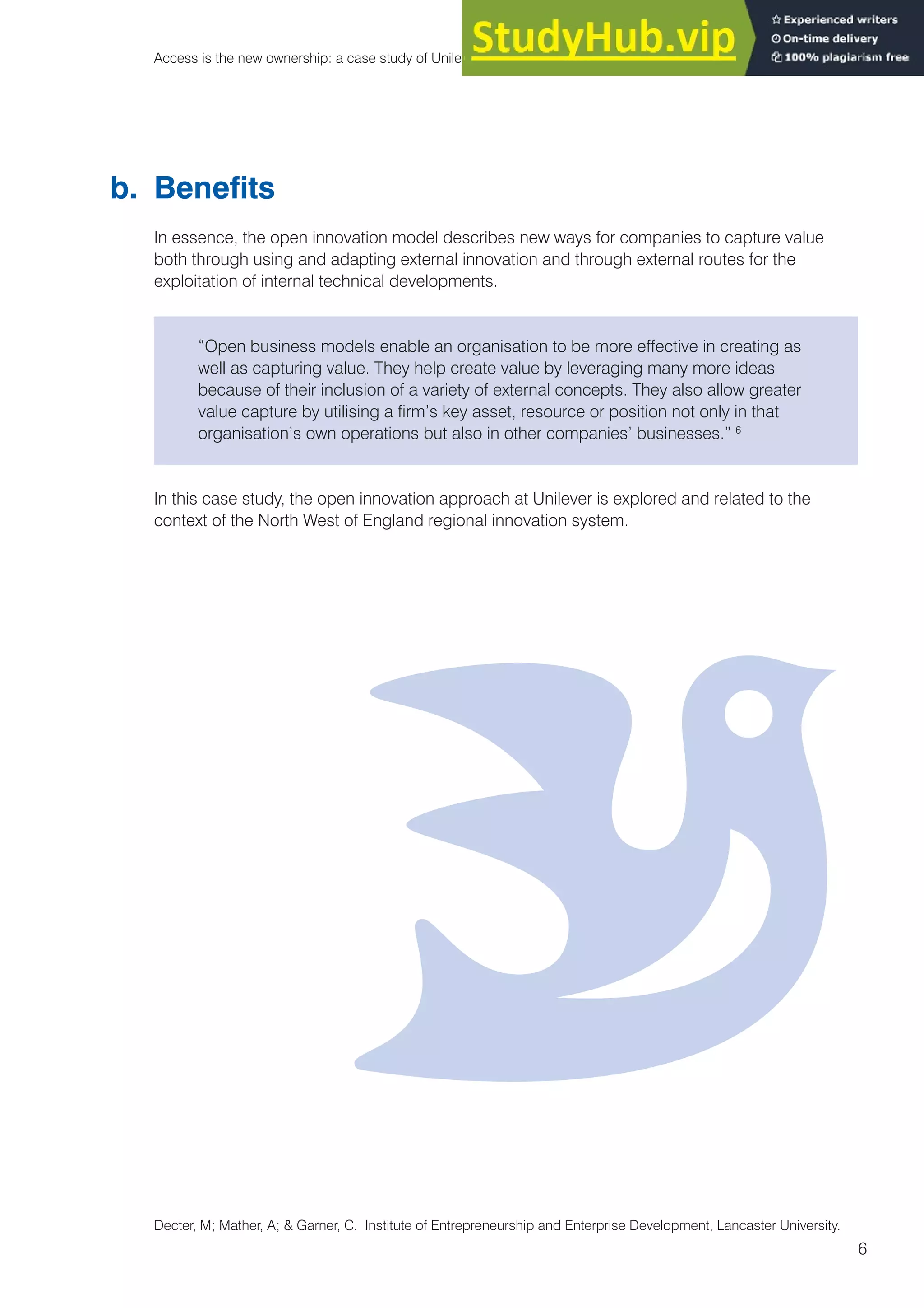 Access Is The New Ownership A Case Study Of Unilever S Approach To Open ...