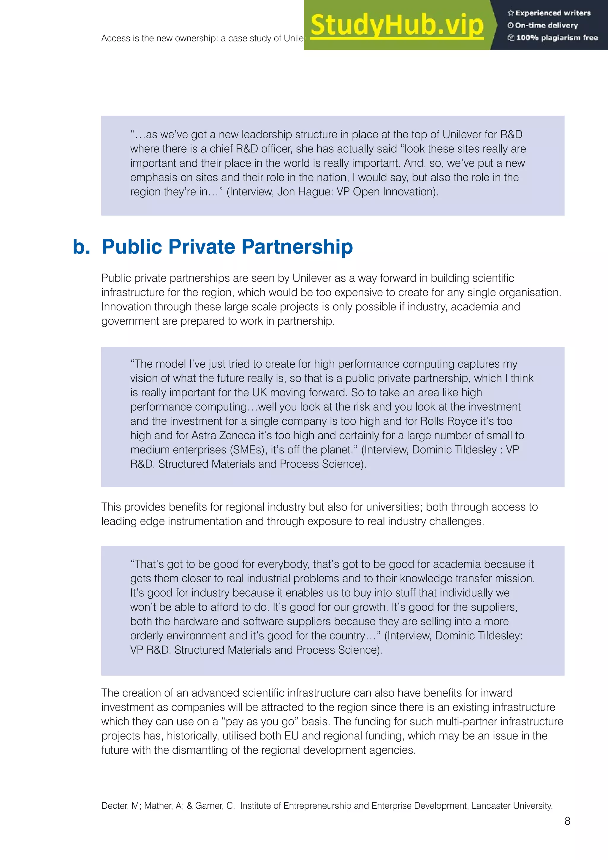 Access Is The New Ownership A Case Study Of Unilever S Approach To Open ...