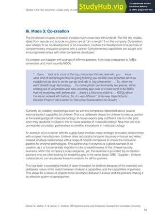 Access Is The New Ownership A Case Study Of Unilever S Approach To Open ...