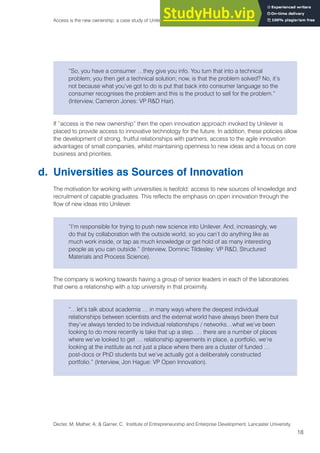 Access Is The New Ownership A Case Study Of Unilever S Approach To Open ...