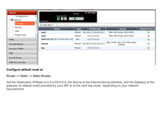 FORTIGATE FIREWALL BASIC KNOWELEDGE TO CONFIGURE ROUTER | DOCX
