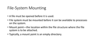 Access Methods and File System Mounting.pptx