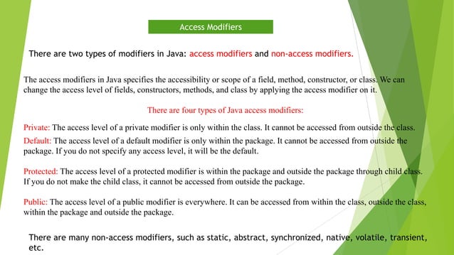 Access Modifier.pptx | Programming Languages | Computing