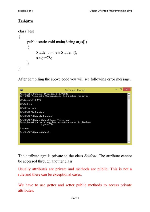 Access modifiers | PDF | Programming Languages | Computing