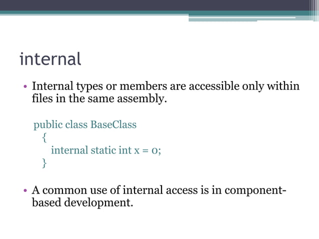 C Access Modifiers Pptx Programming Languages Computing