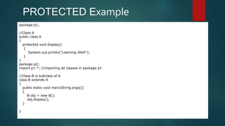 Access modifiers in java | PPT