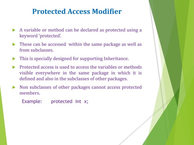 Access modifiers in java | PPTX