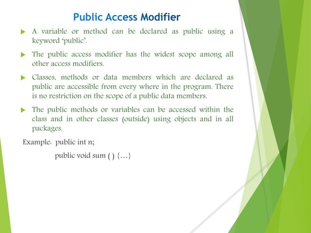 Access modifiers in java | PPTX