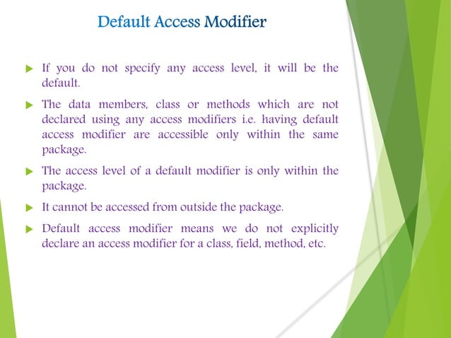 Access modifiers in java | PPTX