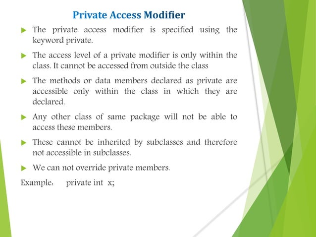 Access modifiers in java | PPTX