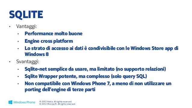 Accesso ai Dati in Windows Phone: Isolated Storage, Database e Data S…