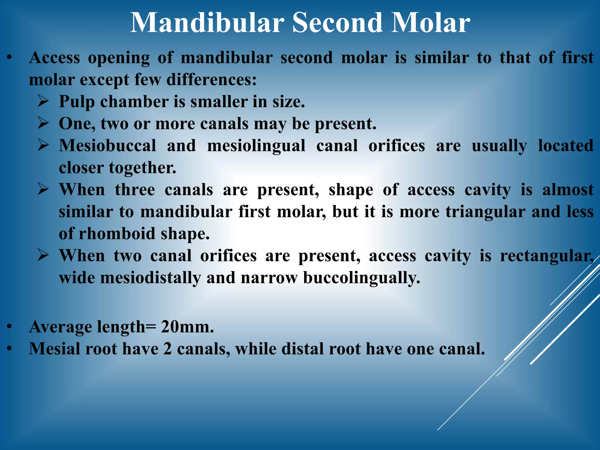 Access opening of molar teeth | PDF