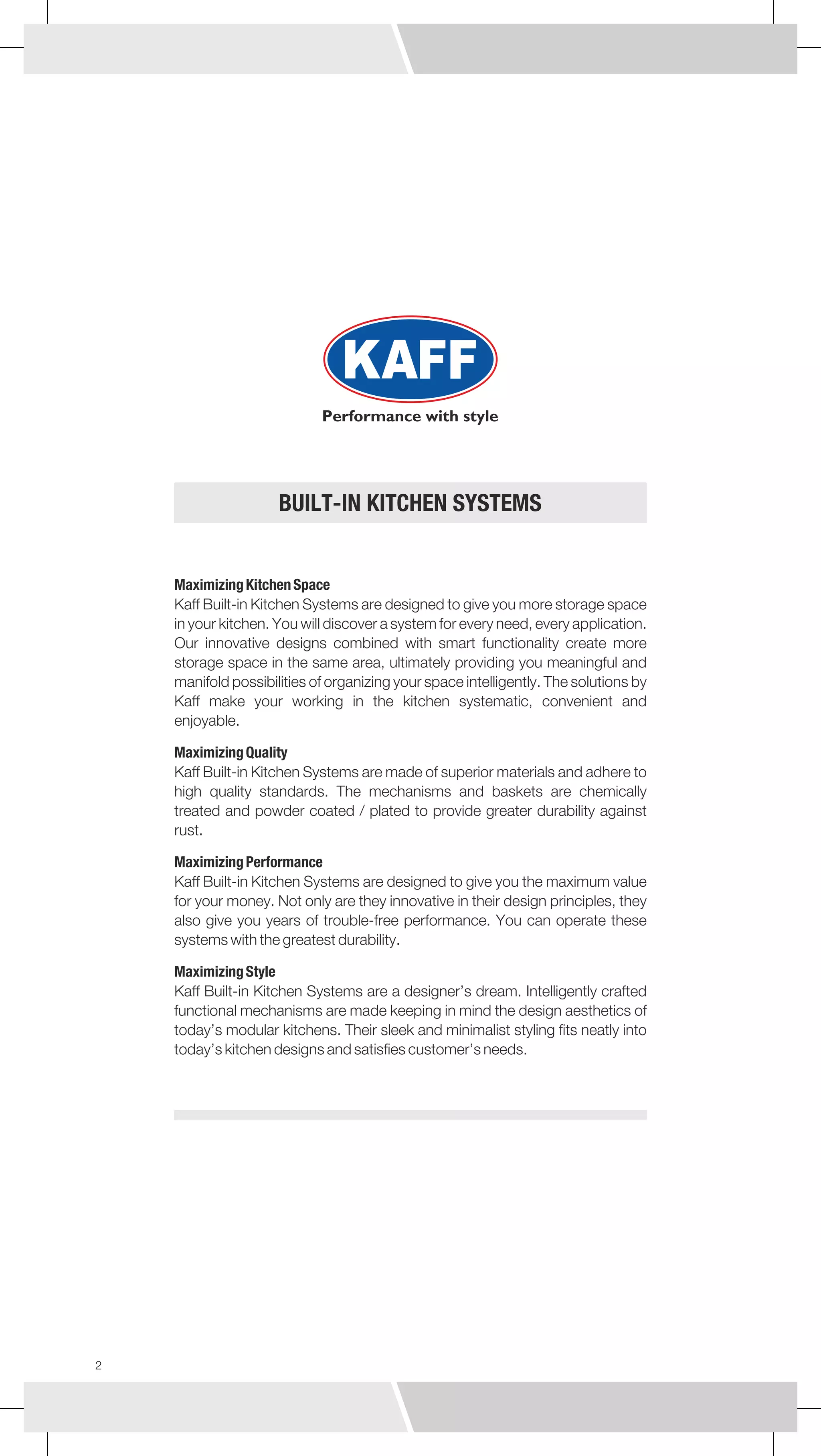 KAFF Accessories catalog | PDF