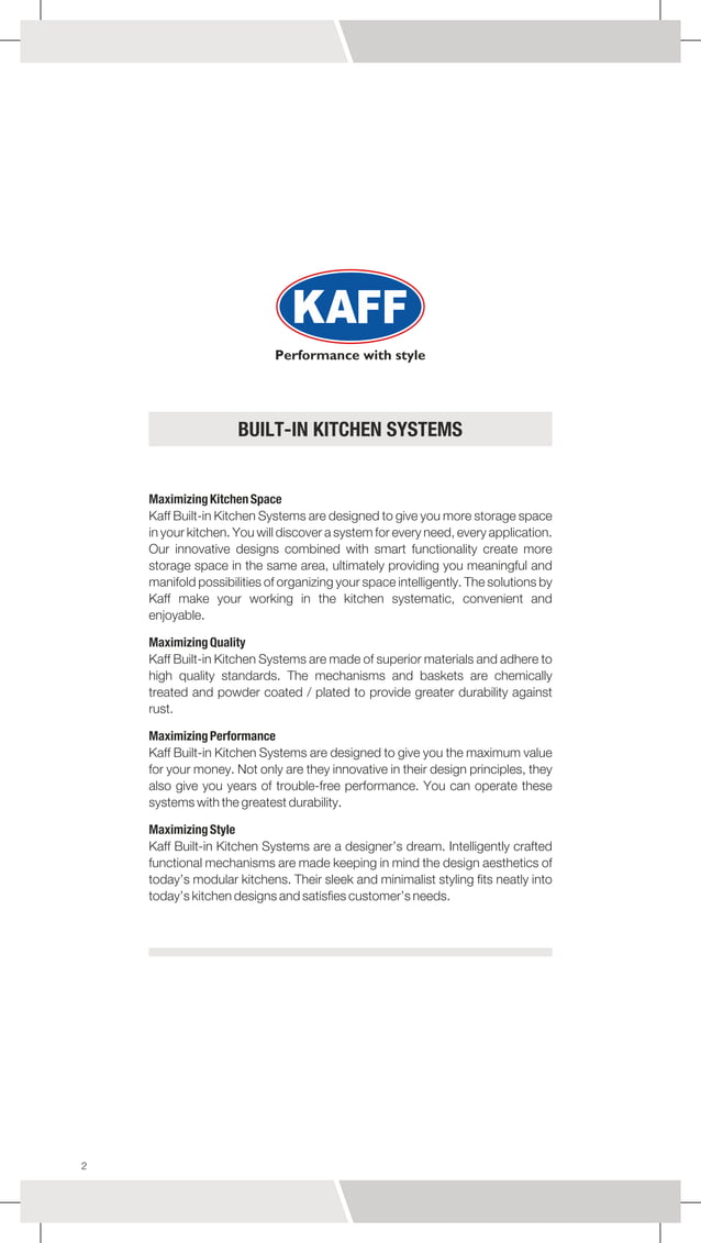 KAFF Accessories catalog | PDF