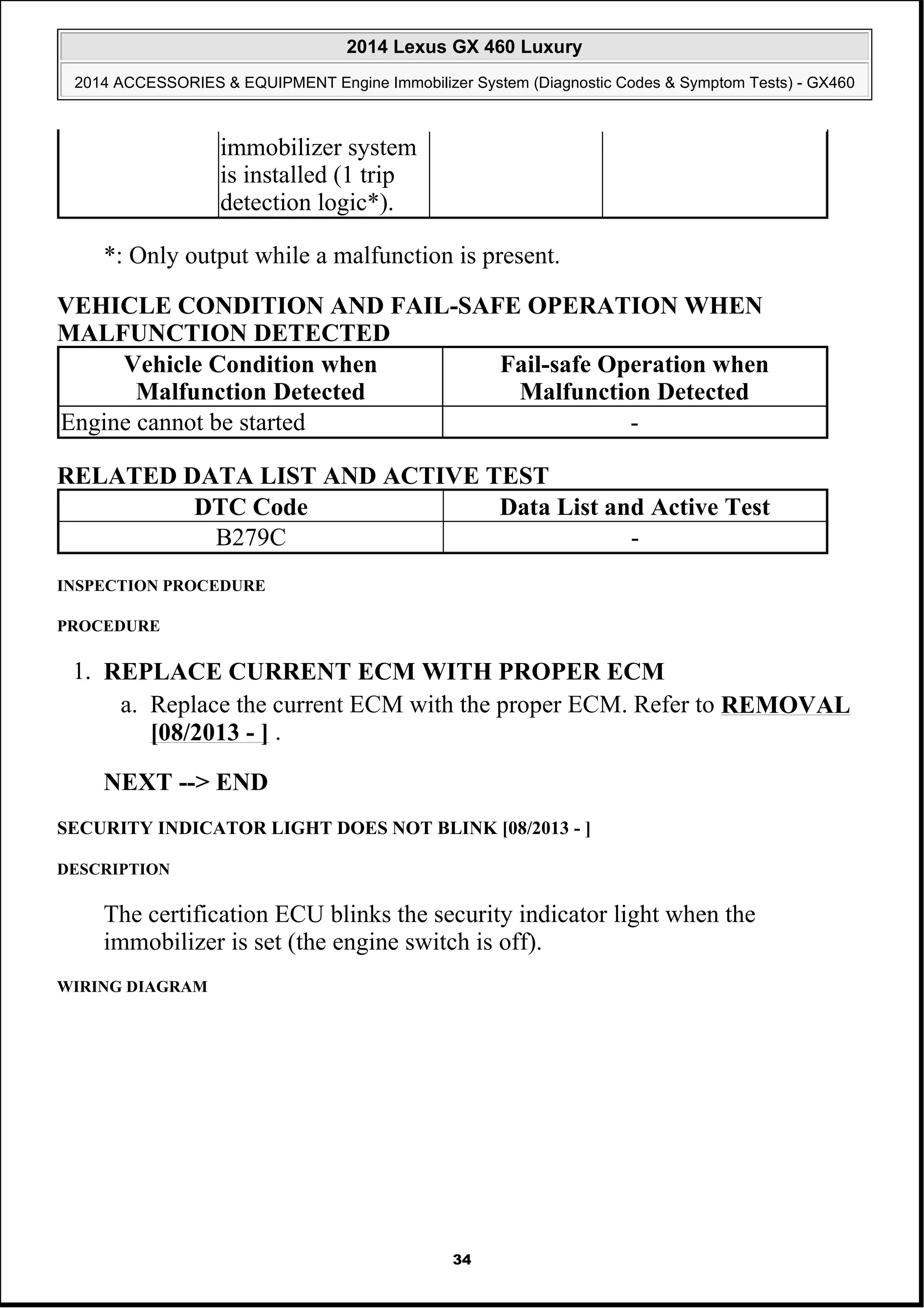 Lexus ACCESSORIES & EQUIPMENT Engine Immobilizer System (Diagnostic ...