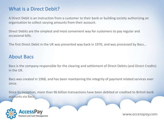 AccessPay Direct Debit Management Solution | PPT