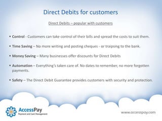 AccessPay Direct Debit Management Solution | PPTX