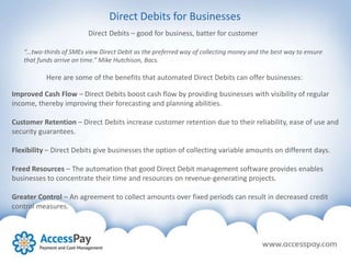 AccessPay Direct Debit Management Solution | PPT