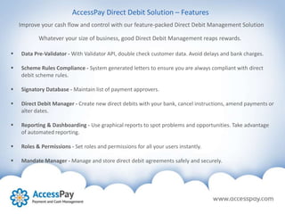 AccessPay Direct Debit Management Solution | PPT