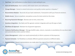 AccessPay Direct Debit Management Solution | PPT