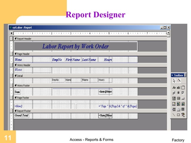 AIA101.3.Access Reports And Forms | PPT
