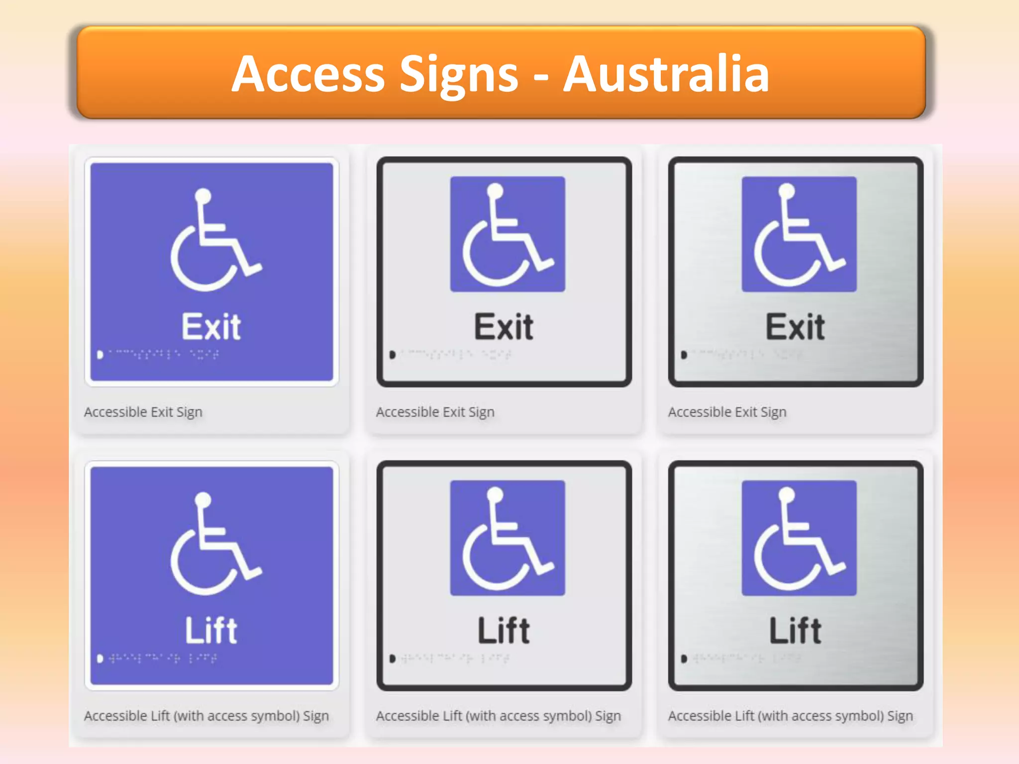 Access Signs - Braille Sign Distributors | PPT