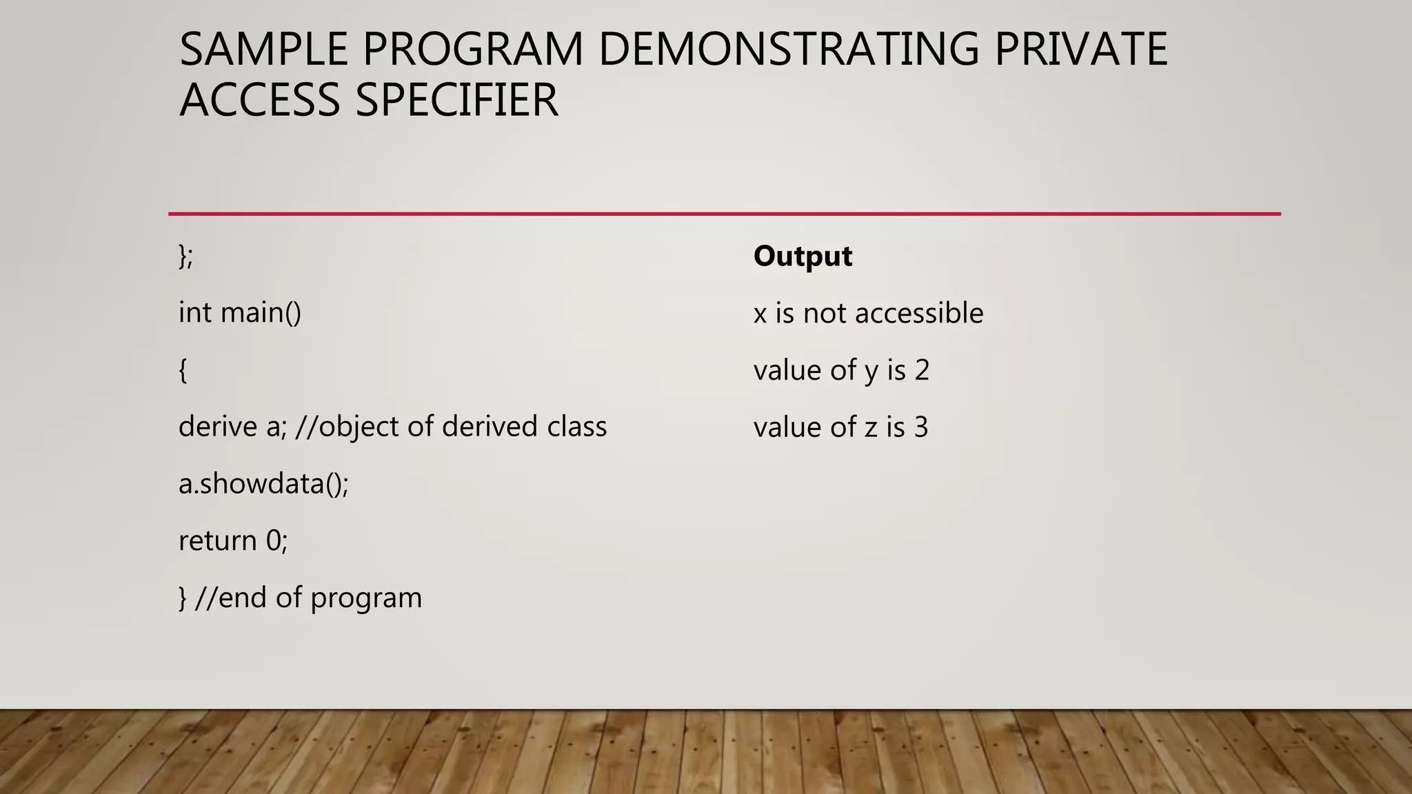 Access specifier | PPTX