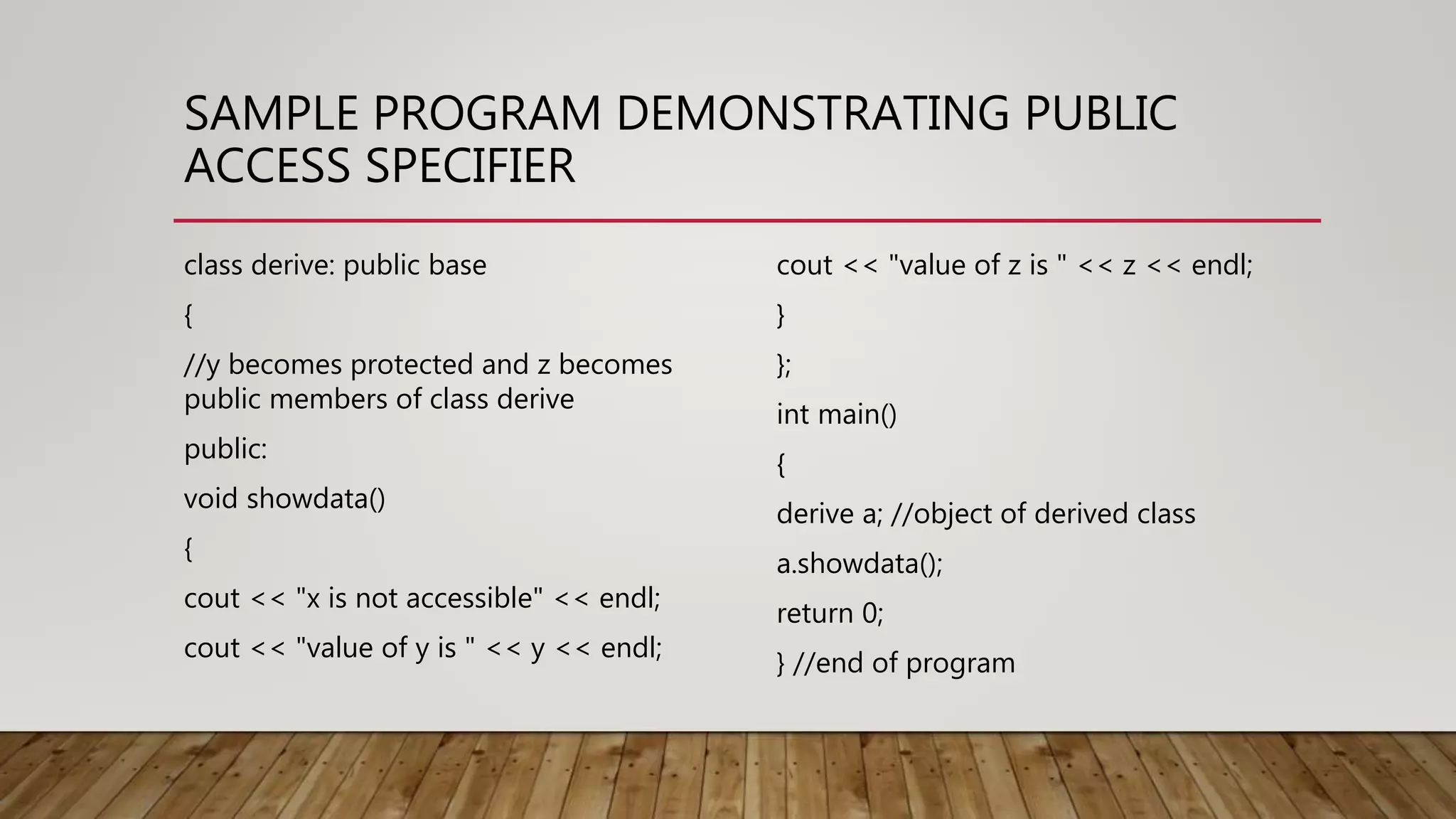 Access specifier | PPTX