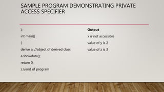 Access specifier | PPTX