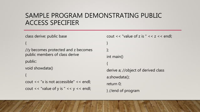 Access specifier | PPTX