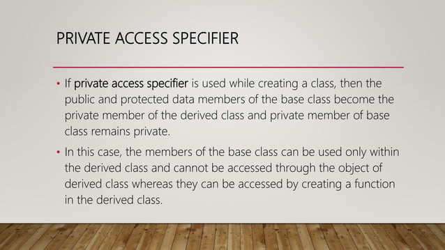 Access specifier | PPTX