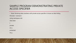 Access specifier | PPTX