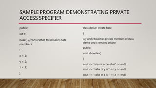 Access specifier | PPTX