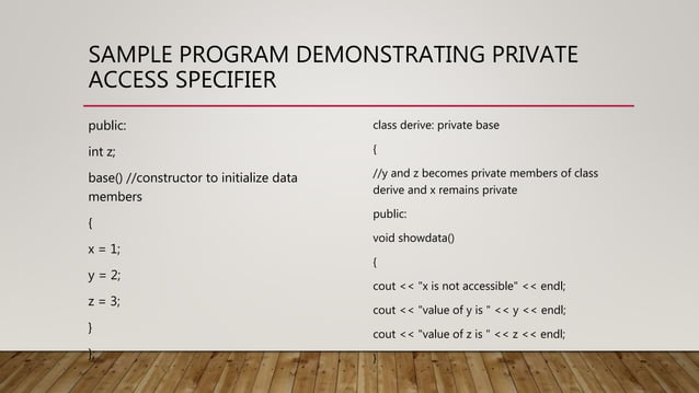 Access specifier | PPTX