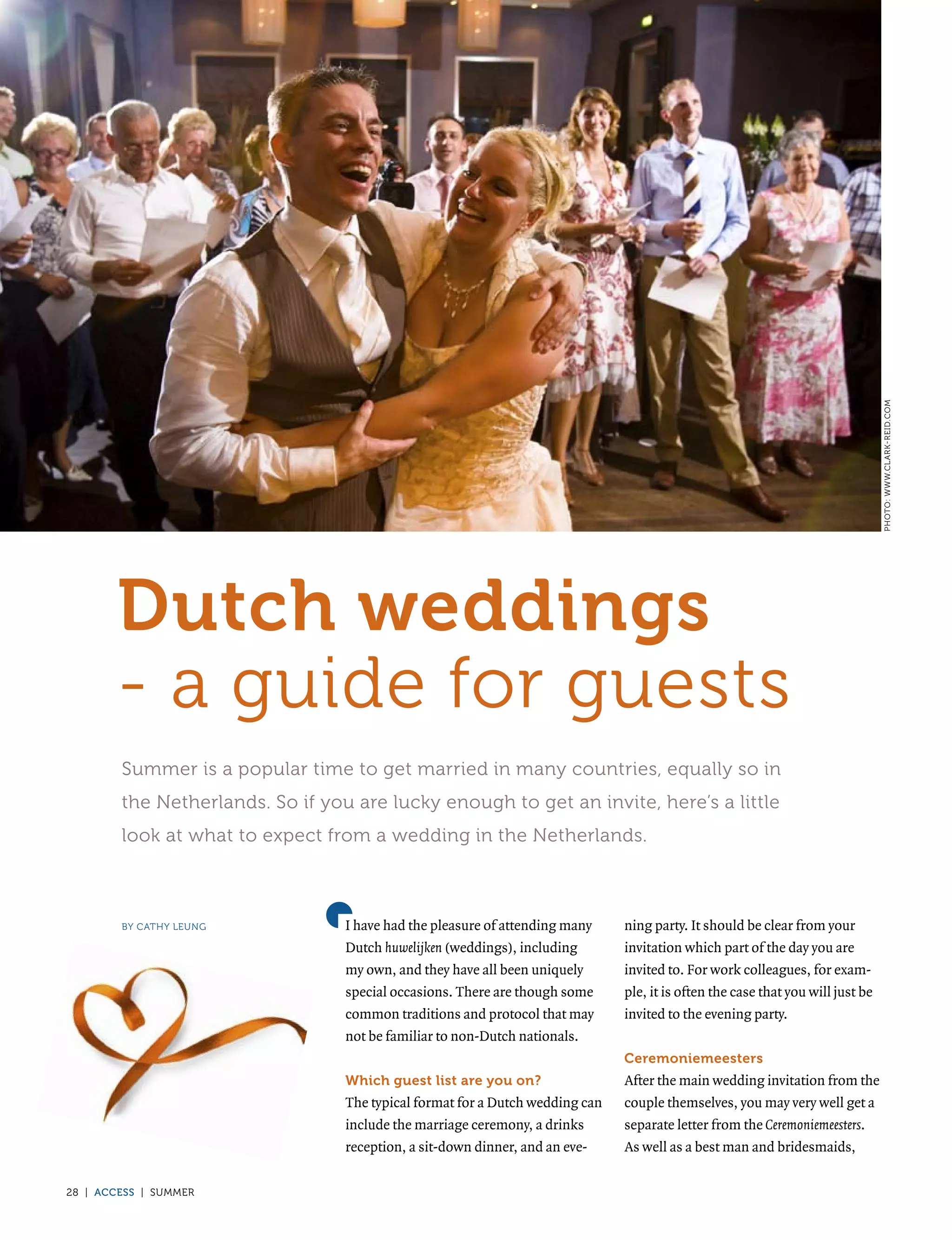 Lifestyle: Dutch weddings, ACCESS Summer 2011 | PDF