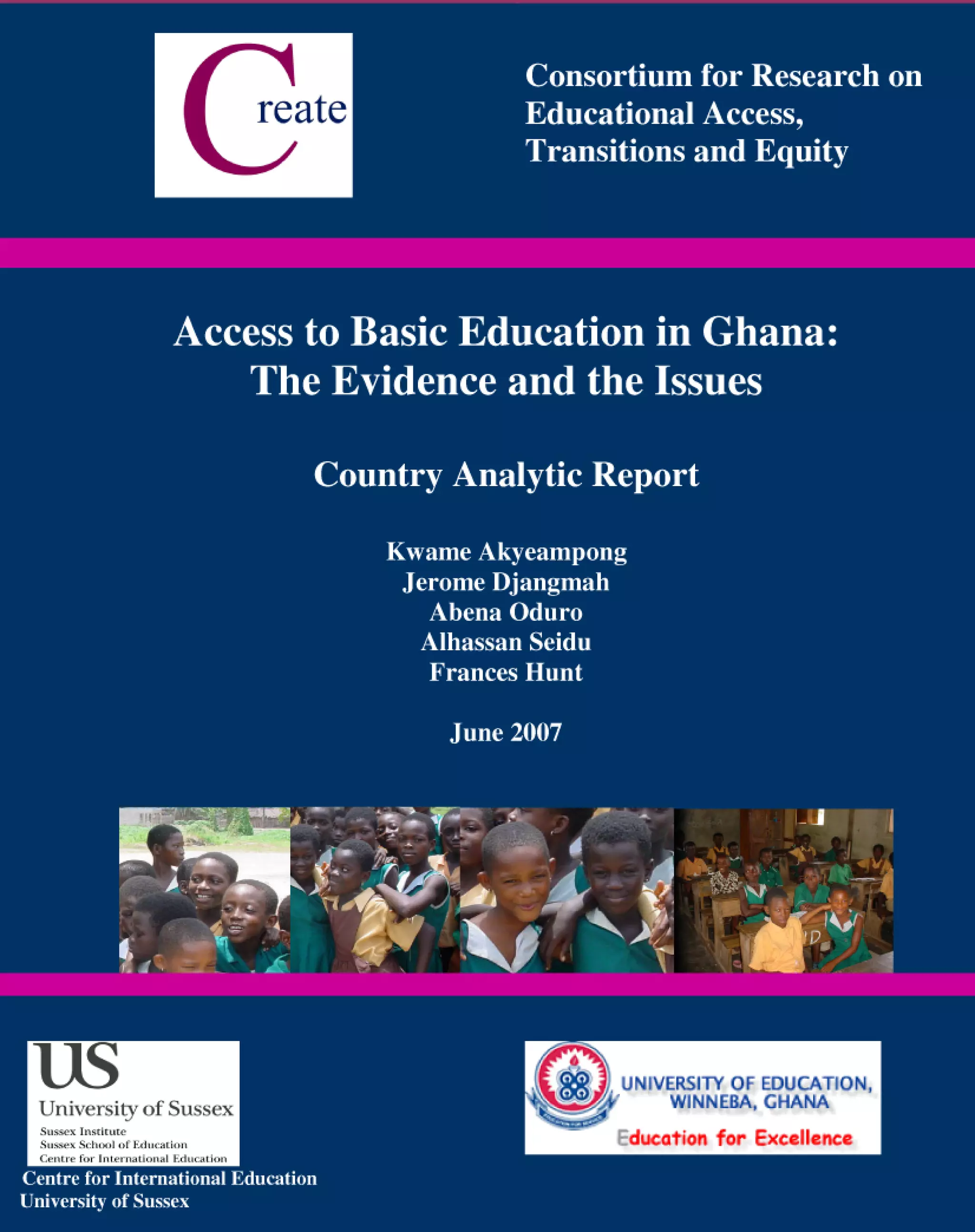 Access to basic education in ghana | PDF | Education industry | Industries