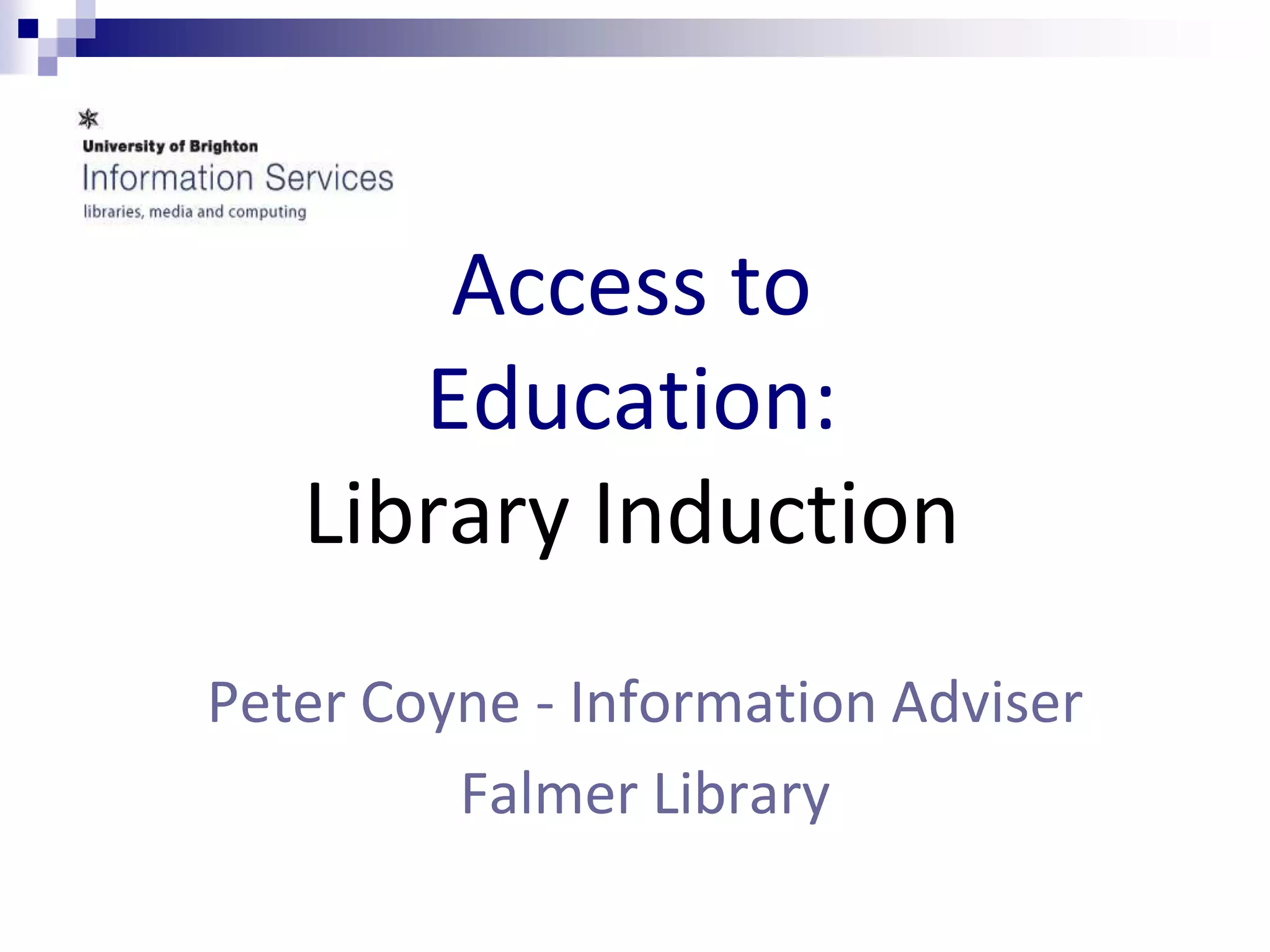 Access to education | PPTX