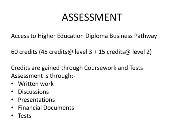 Access to higher education diploma introduction | PPTX | Secondary Education | Education