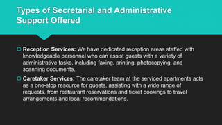 Access to Secretarial and Administrative Support in Serviced Apartments ...