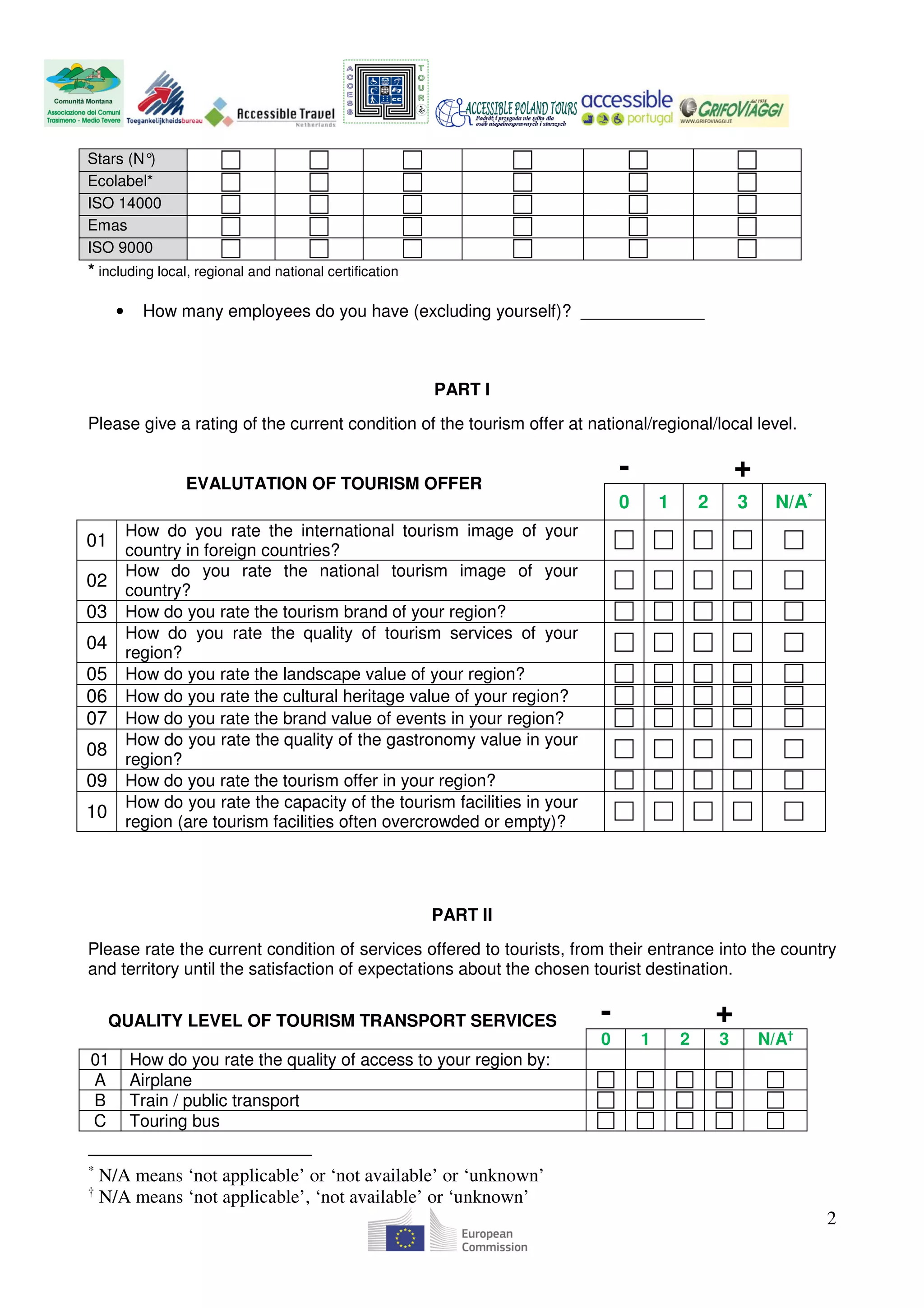 Accesstour tourism-offer-questionnaire en | PDF