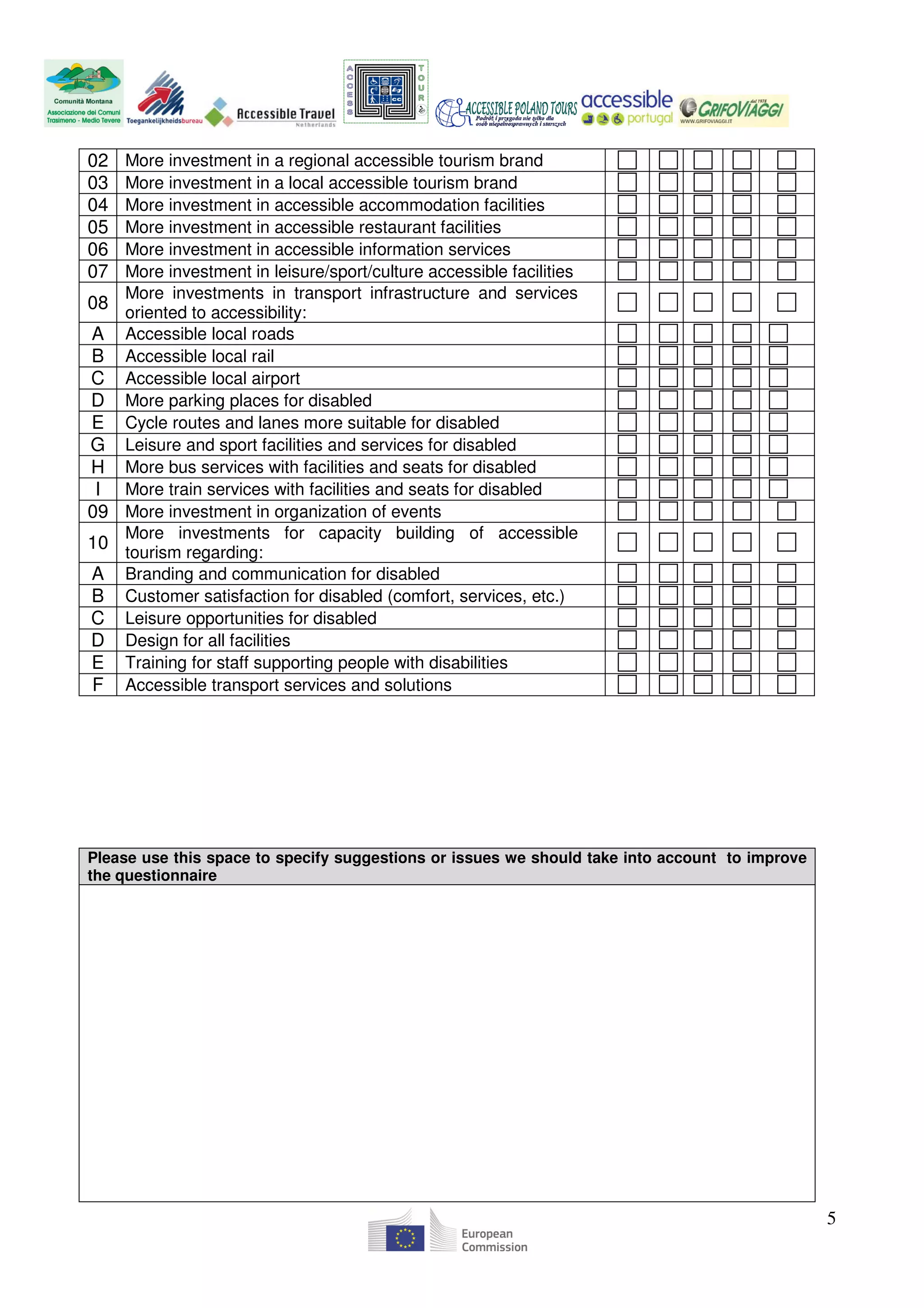 Accesstour tourism-offer-questionnaire en | PDF