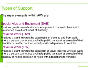 Access to work briefing for Welfare to Work staff | PPTX
