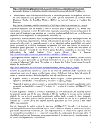 Accesul persoanelor cu dizabilitati la procesul electoral | PDF
