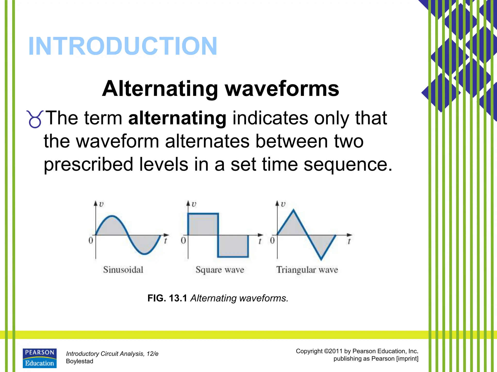 Sinusoidal Alternating Waveforms Alternating Waveforms Pptx Physics