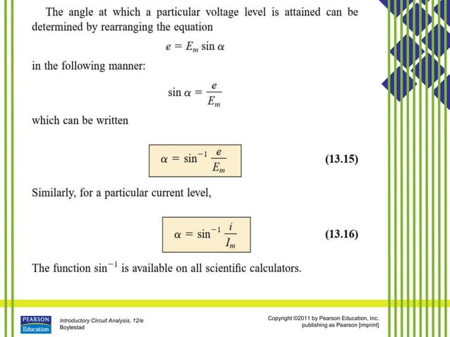 Sinusoidal Alternating Waveforms Alternating waveforms | PPT