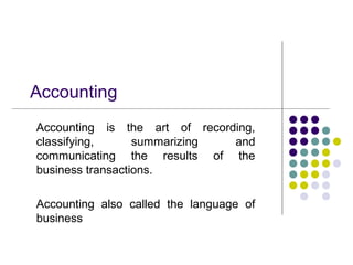 Ac chapter 1 | PPT | Business Accounting & Finance | Business