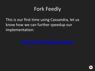 Feedly & Cassandra at Fashiolista | PPTX | Databases | Computer Software and Applications
