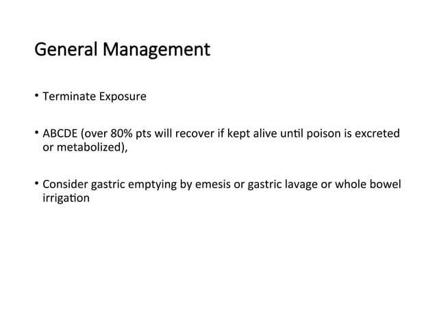 Accidental Poisoning Tutorial and the specific management | PPT